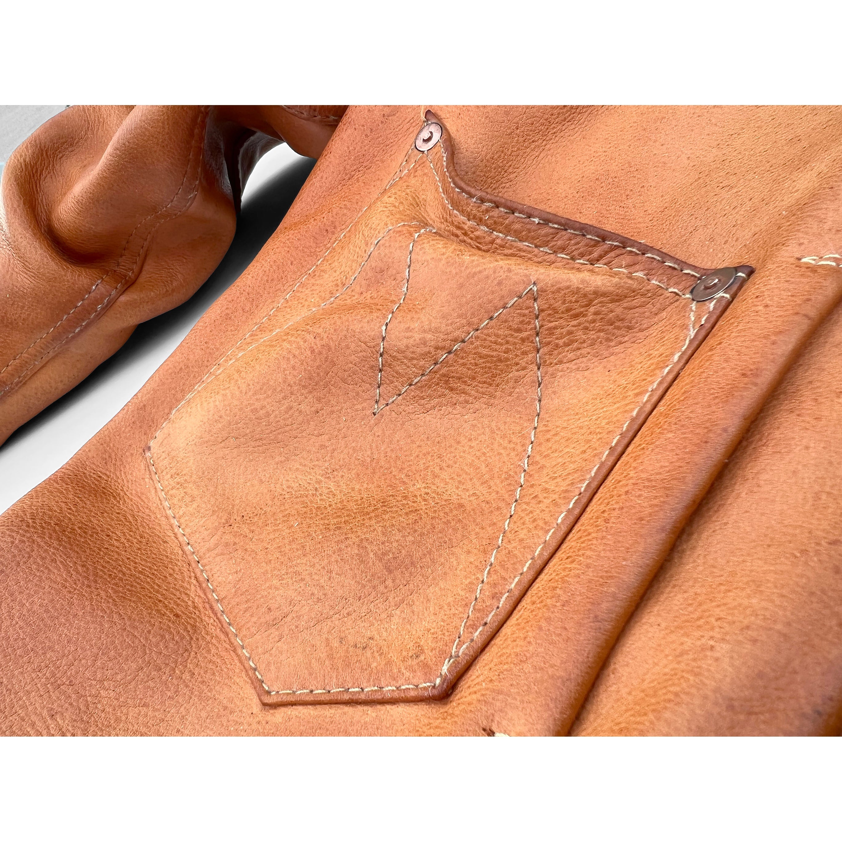Ranch Blouse "Randall" - Natural Veg-Tan Leather | Mister Freedom®