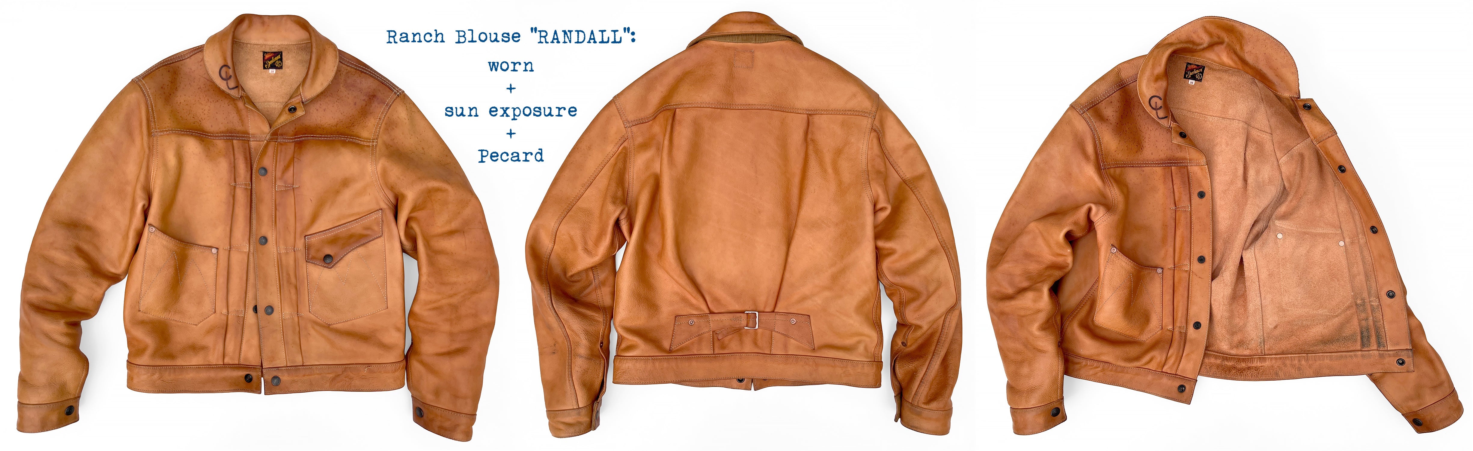 Ranch Blouse "Randall" - Natural Veg-Tan Leather | Mister Freedom®